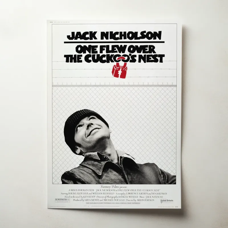 One Flew Over the Cuckoos Nest Fine Art 1970's Movie Poster